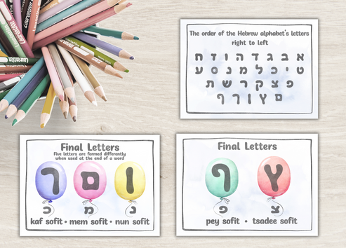 Animal Hebrew Alphabet Flash Cards – Yeli Creations Store